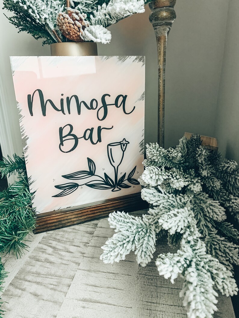 Mimosa Bar Sign Custom Mimosa Bar Sign Acrylic Mimosa Sign - Etsy