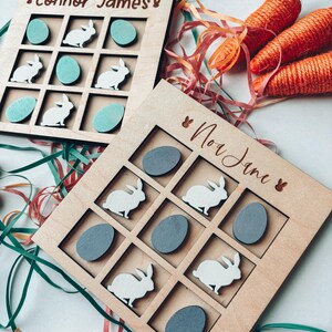 Bunny Tic Tac Toe, Kids Easter,bunny and Eggs, Easter Basket Ideas ...
