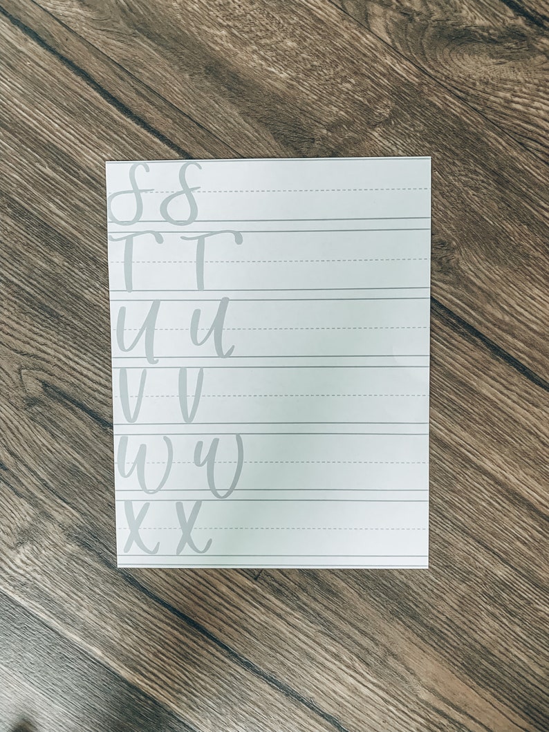 Modern Calligraphy Tracing Sheets Hand Lettering Tracing - Etsy