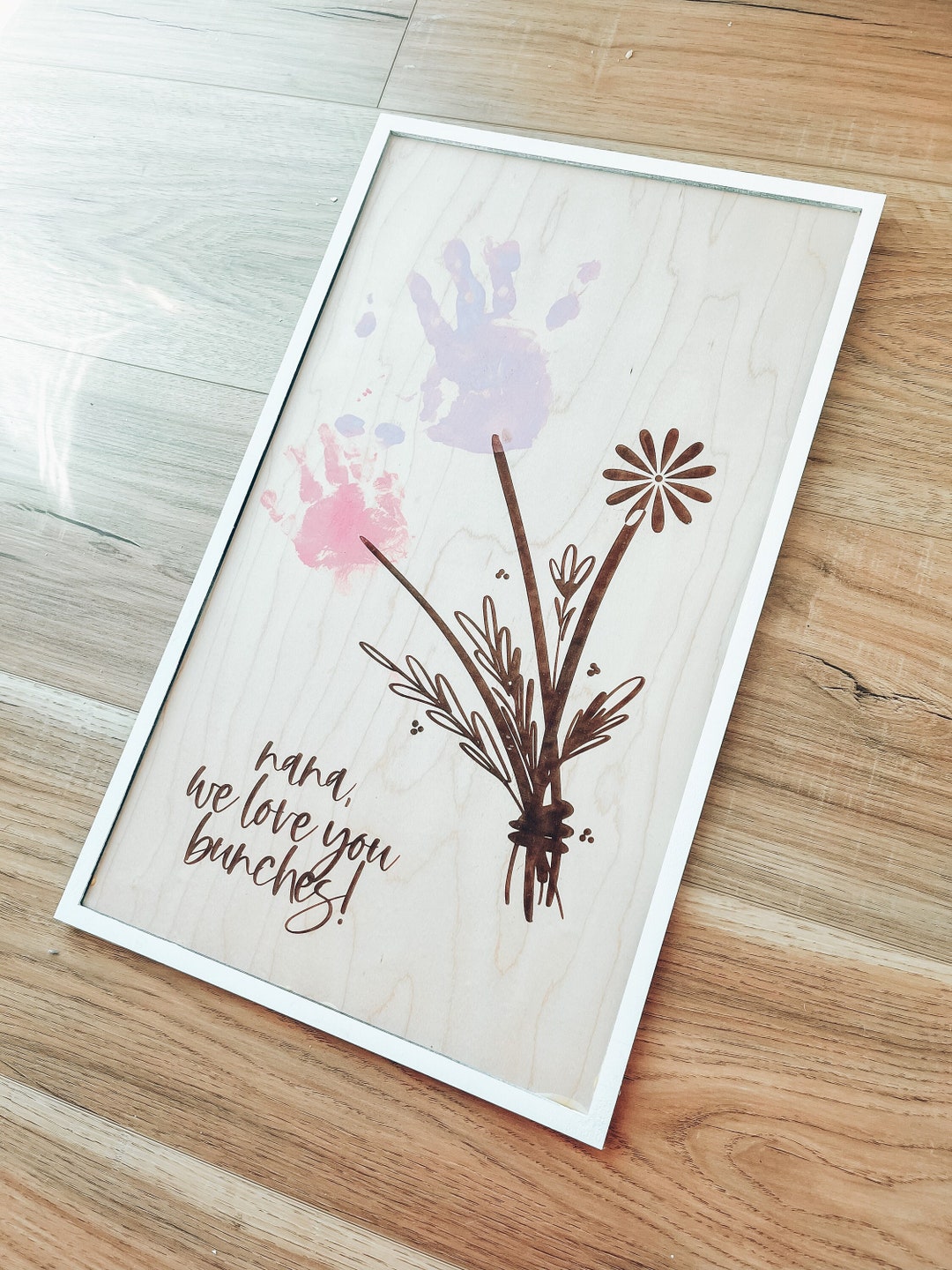 We Love You Bunches Custom Sign, Gift for Mom, Gift for Grandma, Custom ...