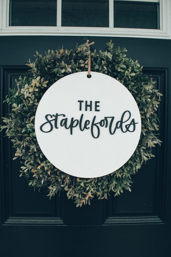 Wooden Door Tag Door Decor Wooden Engraved Door Sign Family | Etsy