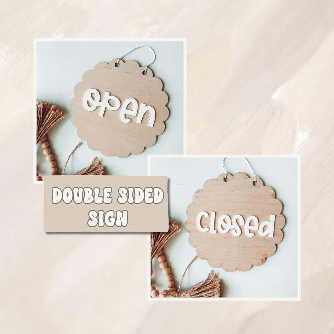 Playroom Open/closed Sign: Wooden Pretend Play Accessories - Etsy