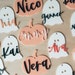 Halloween Tags Pumpkin Name Tag Ghost Tag Bat Tag - Etsy