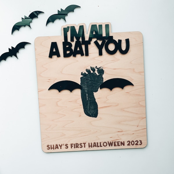 Bat Footprint Craft - Etsy