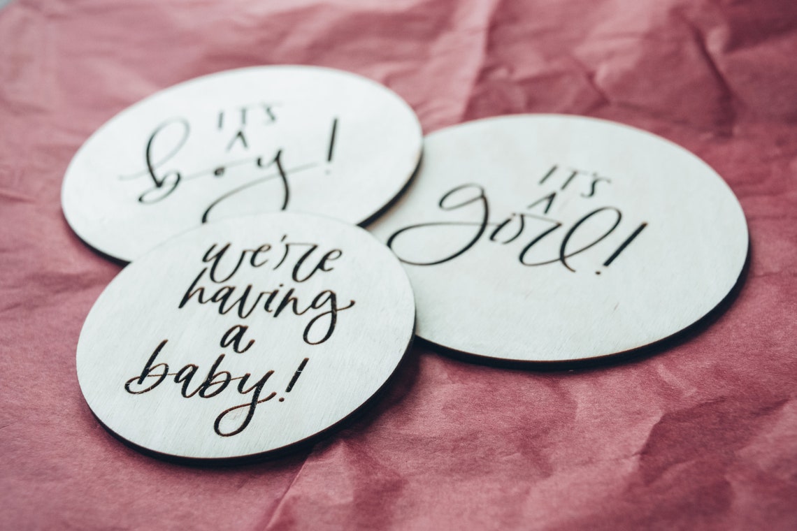 We're Having A Baby Sign, It's A Boy Sign, It's A Girl Sign, Wooden ...