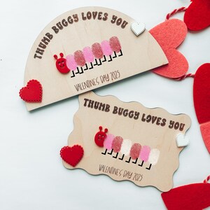 Thumb Buggy Loves You Sign, DIY, Thumbprint DIY Gift, Valentine's for ...