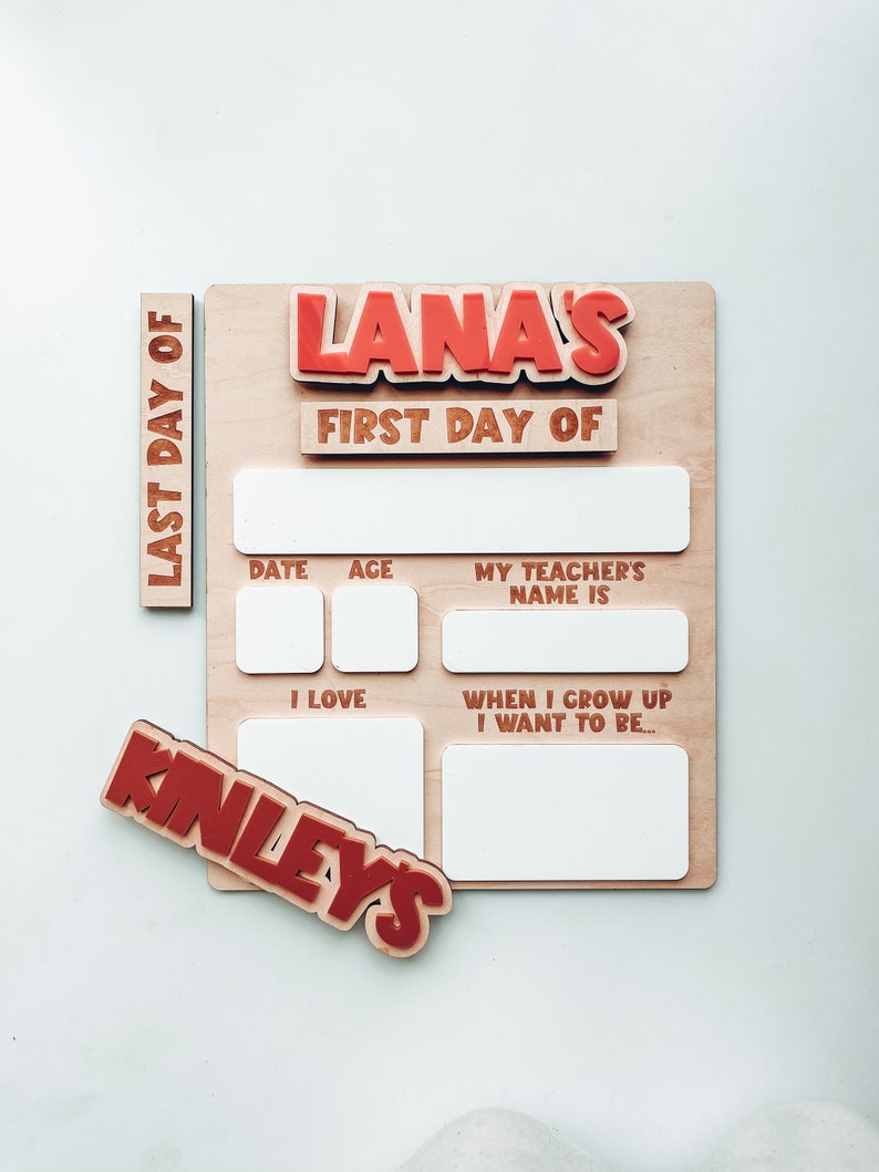 First Day of School Sign Personalized Interchangeable Names Back to ...