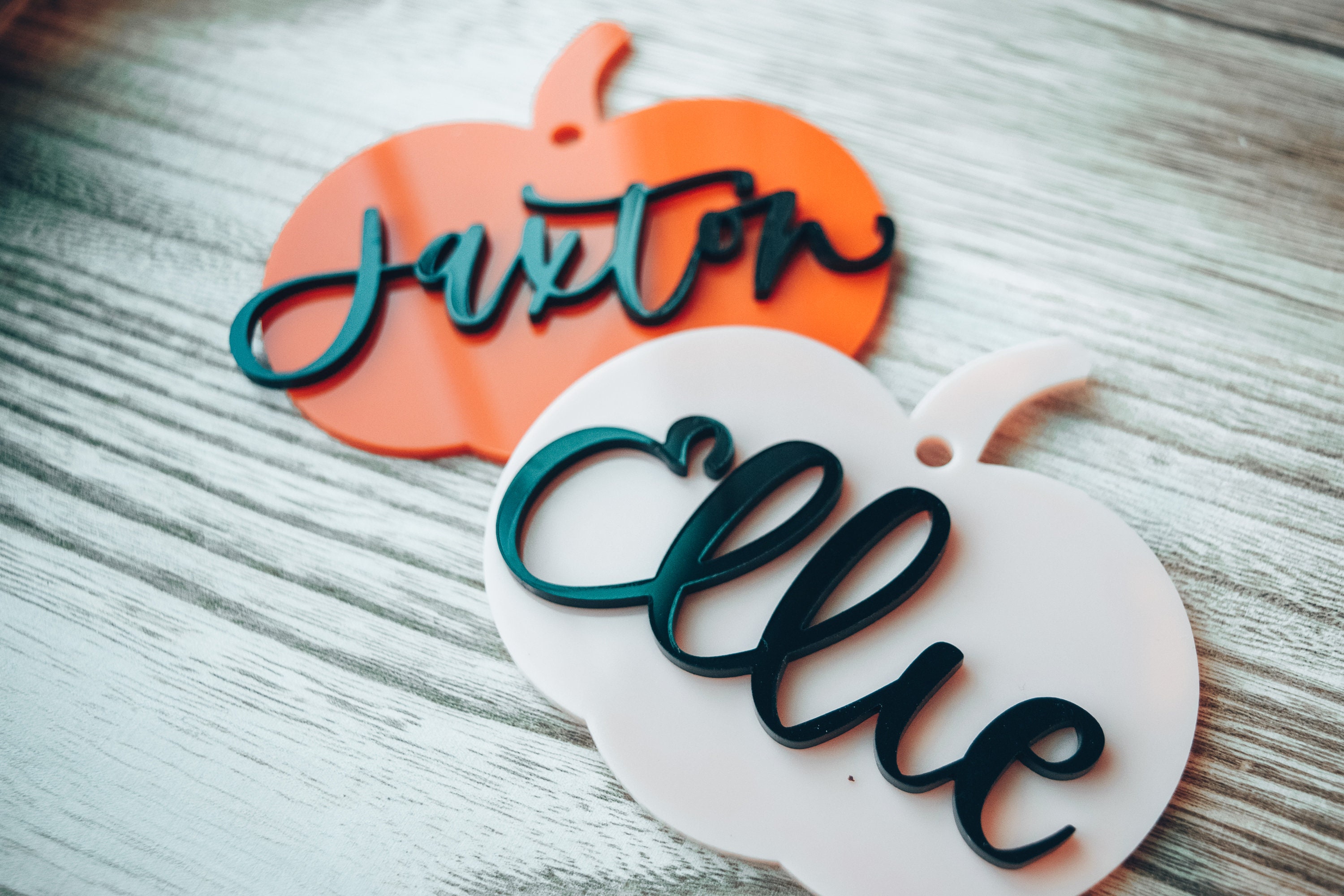 Halloween Tags Pumpkin Name Tag Ghost Tag Bat Tag - Etsy