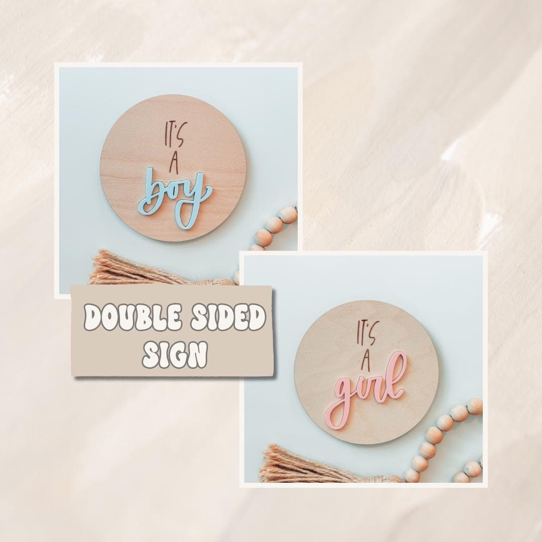 Double Sided Baby Gender Sign: Hospital Welcome Sign - Etsy
