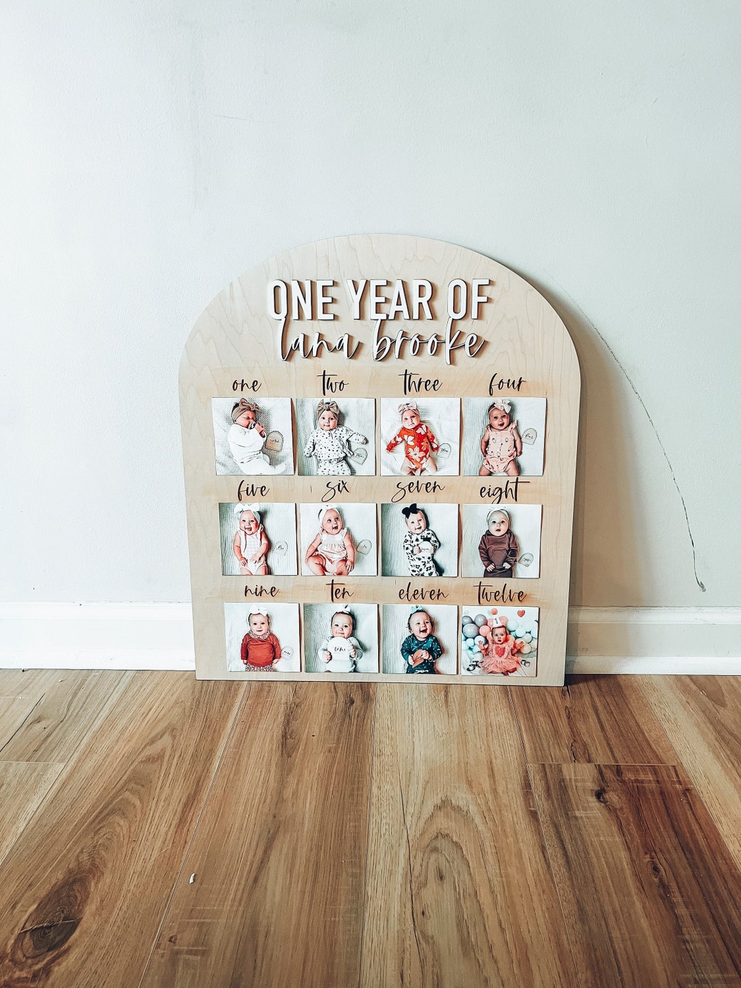 One Year of - Birthday Photo Board, 1st Birthday Board, Photo Birthday ...