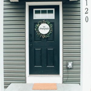 Wooden Door Tag, Door Decor, Wooden Engraved Door Sign, Family Name ...