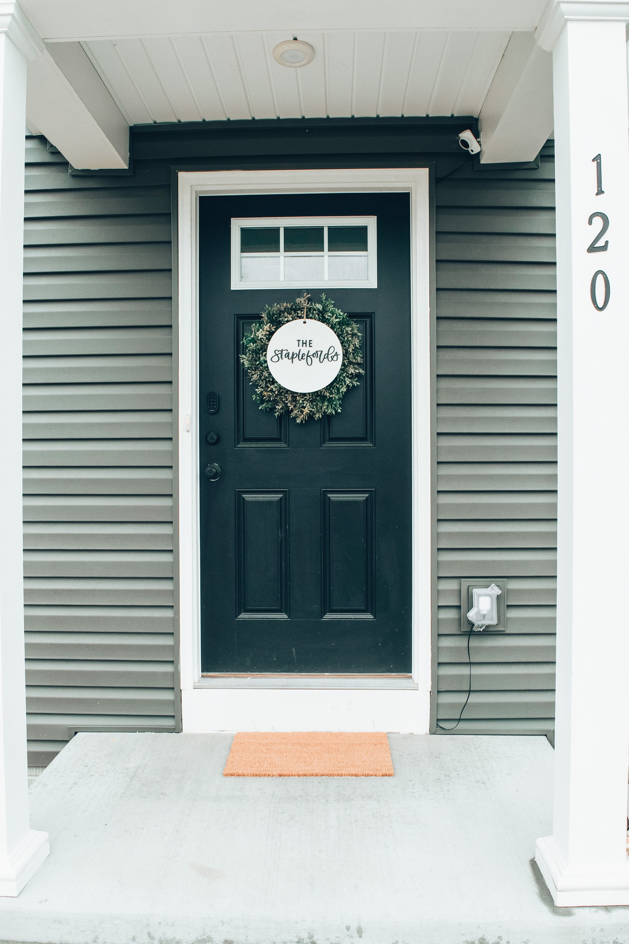 Wooden Door Tag, Door Decor, Wooden Engraved Door Sign, Family Name ...