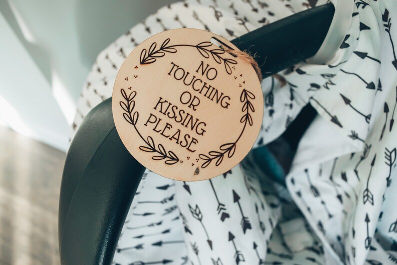 Wooden No Touching or Kissing Baby Sign Newborn Carseat Sign - Etsy