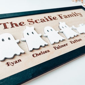 Ghost Family Sign, Halloween Family Sign, Personalized, Fall Decor ...