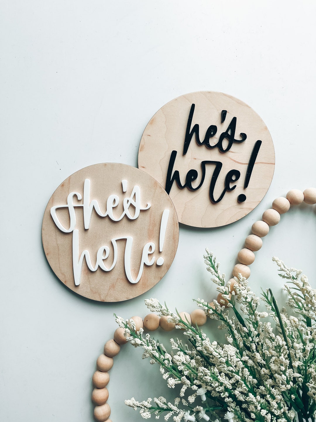 She's Here, He's Here Sign, Hospital Sign, Gender Reveal Sign, Hospital ...