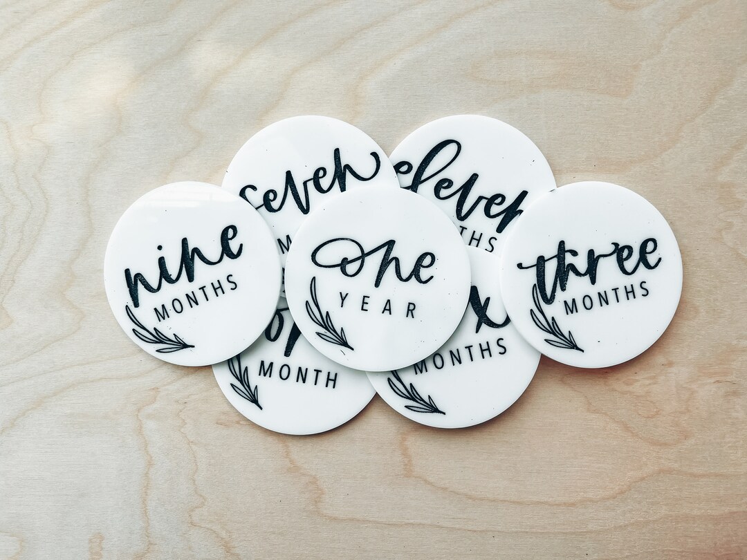 Acrylic Milestone Discs, Monthly Baby Discs, Monthly Baby Photos ...