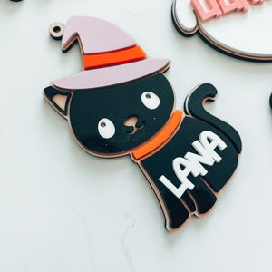 Custom Halloween Name Tag, Personalized Acrylic Basket Tag, Halloween ...