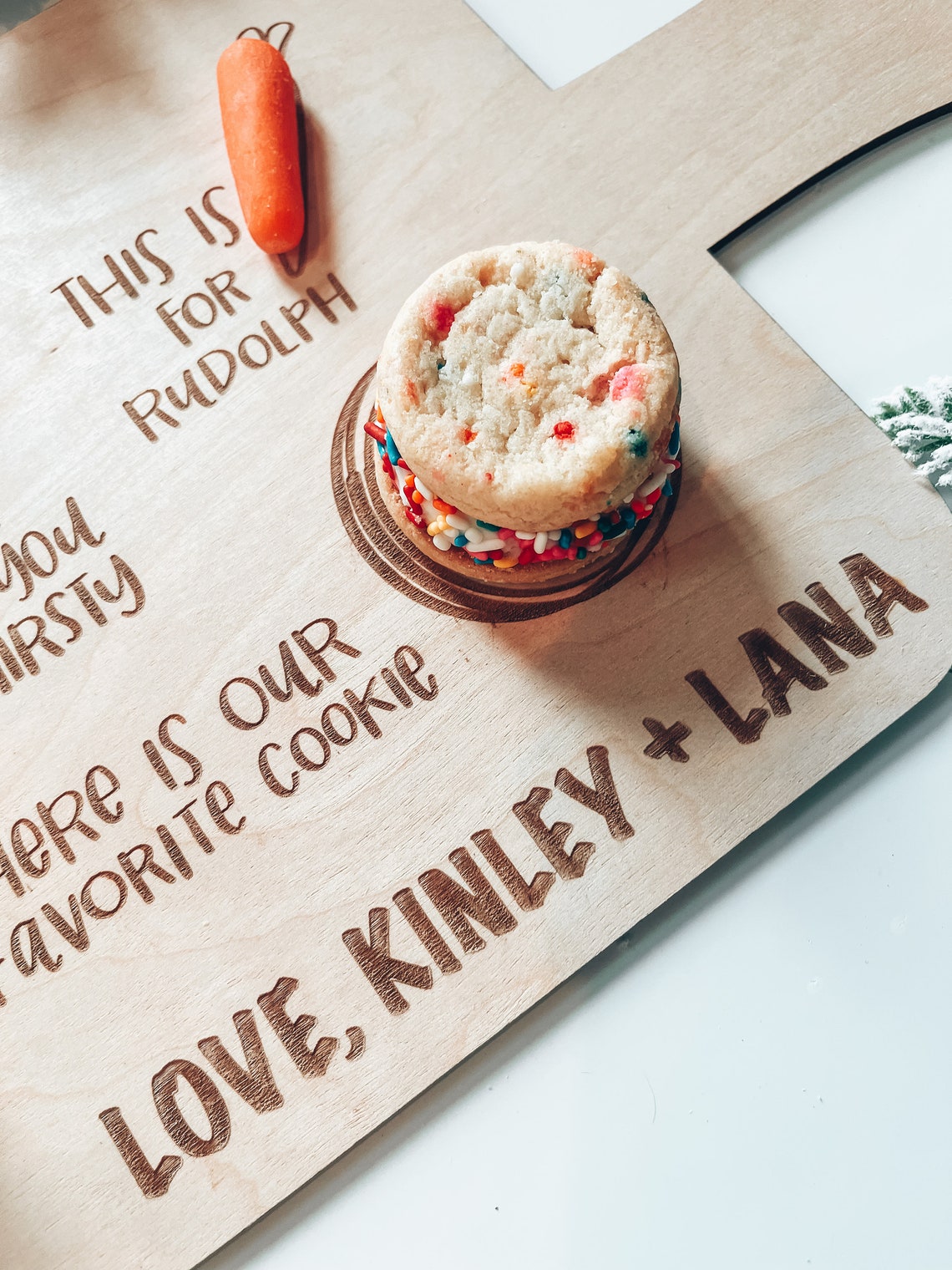 Santas Milk and Cookie Tray Dear Santa Cutting Board - Etsy