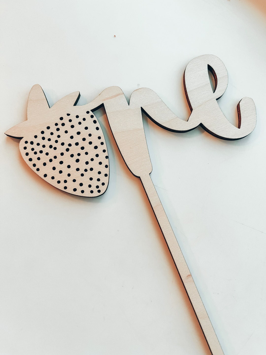 Sweet One Cake Topper, Strawberry Cake Topper, ONE, First Birthday Cake ...