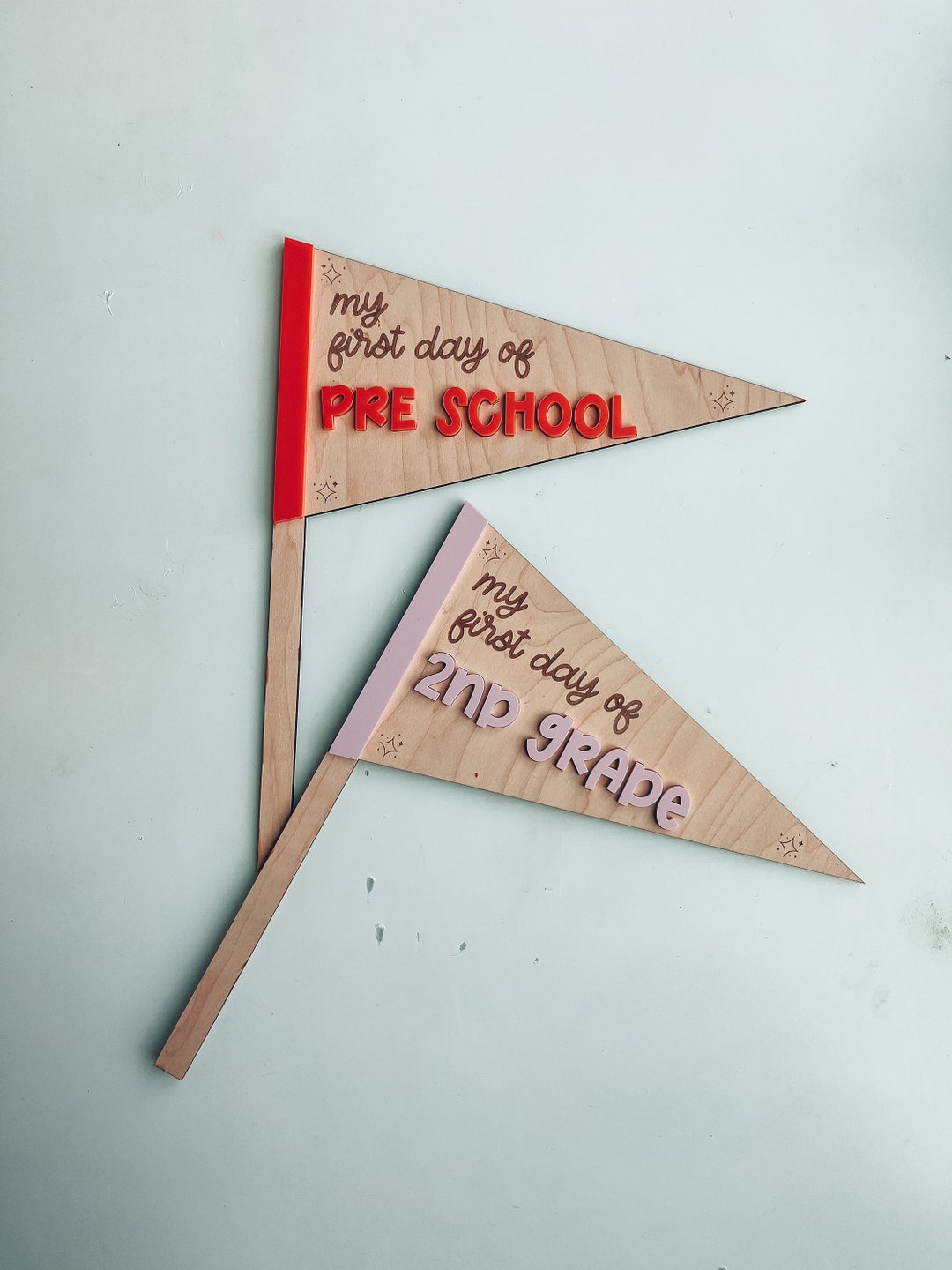 Back to School Pennant Sign, First Day of Sign, Back to School Photo ...