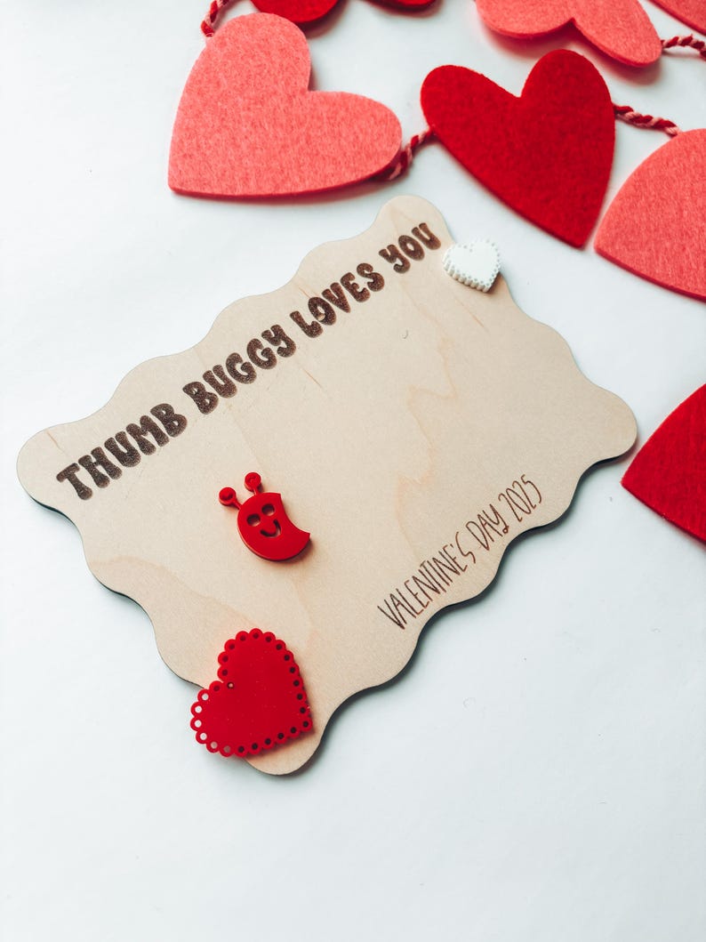 Thumb Buggy Loves You Sign, DIY, Thumbprint DIY Gift, Valentine's for ...
