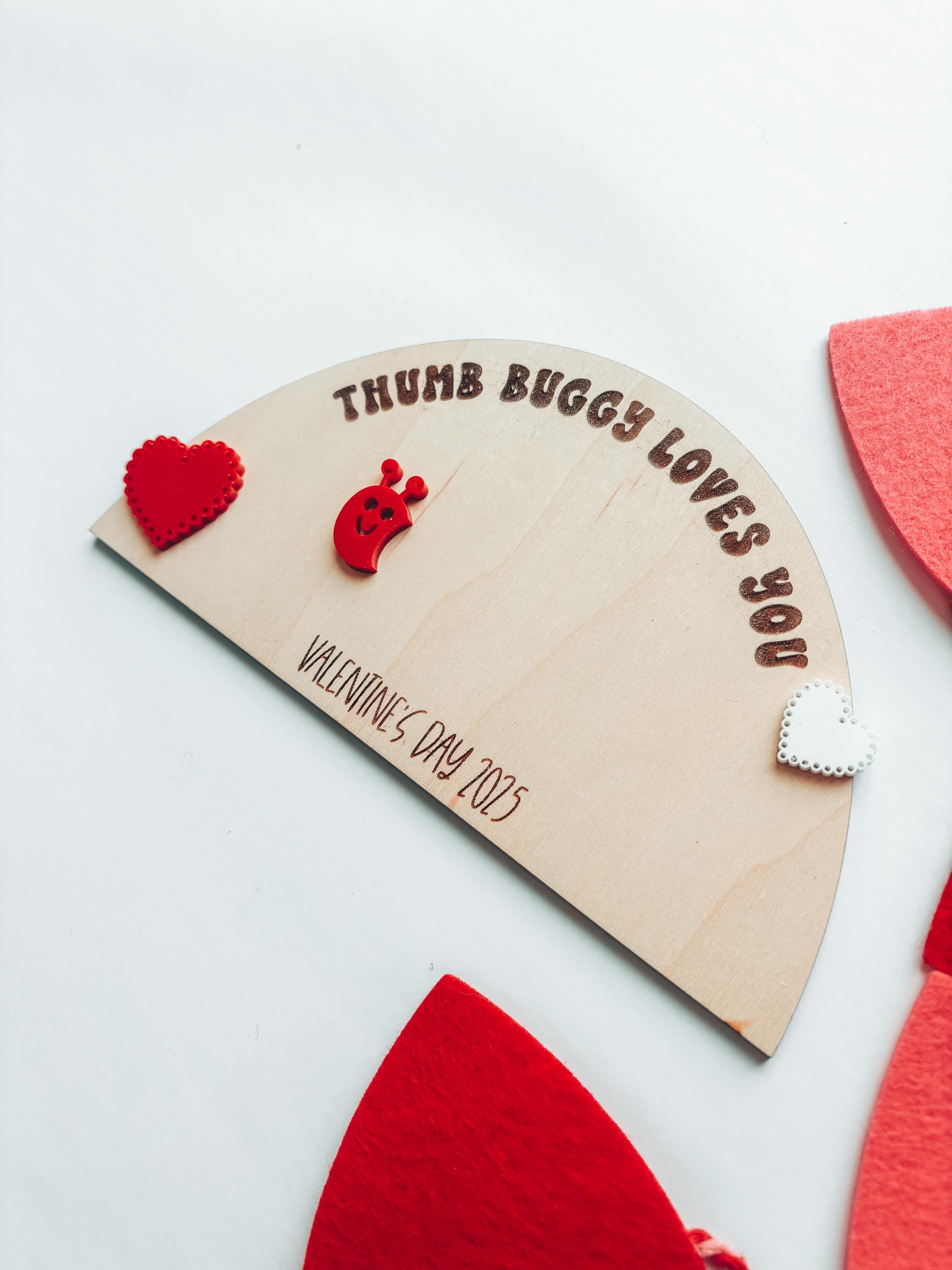 Thumb Buggy Loves You Sign, DIY, Thumbprint DIY Gift, Valentine's for ...