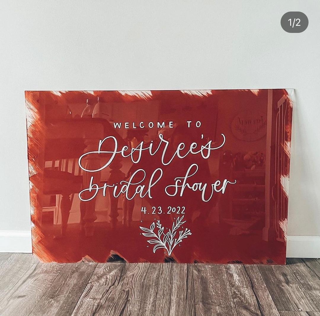 Handwritten Calligraphy Acrylic Wedding Welcome Sign, Personalized - Etsy