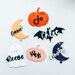 Halloween Tags Pumpkin Name Tag Ghost Tag Bat Tag - Etsy