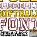 Baseball and Softball Clipart Font, SVG and PNG High-resolution ...