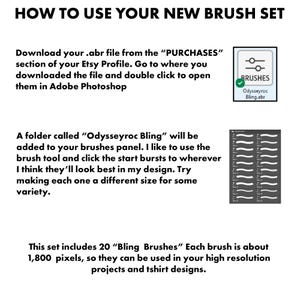 Airbrush Bling Photoshop Brush Set. 20 High Resolution Lens Flare ...