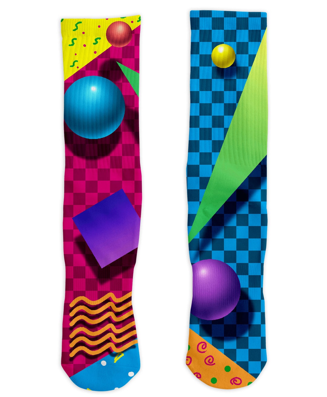 80s Abstract Sock Sublimation Art, Sublimation Designs Streetwear Socks ...