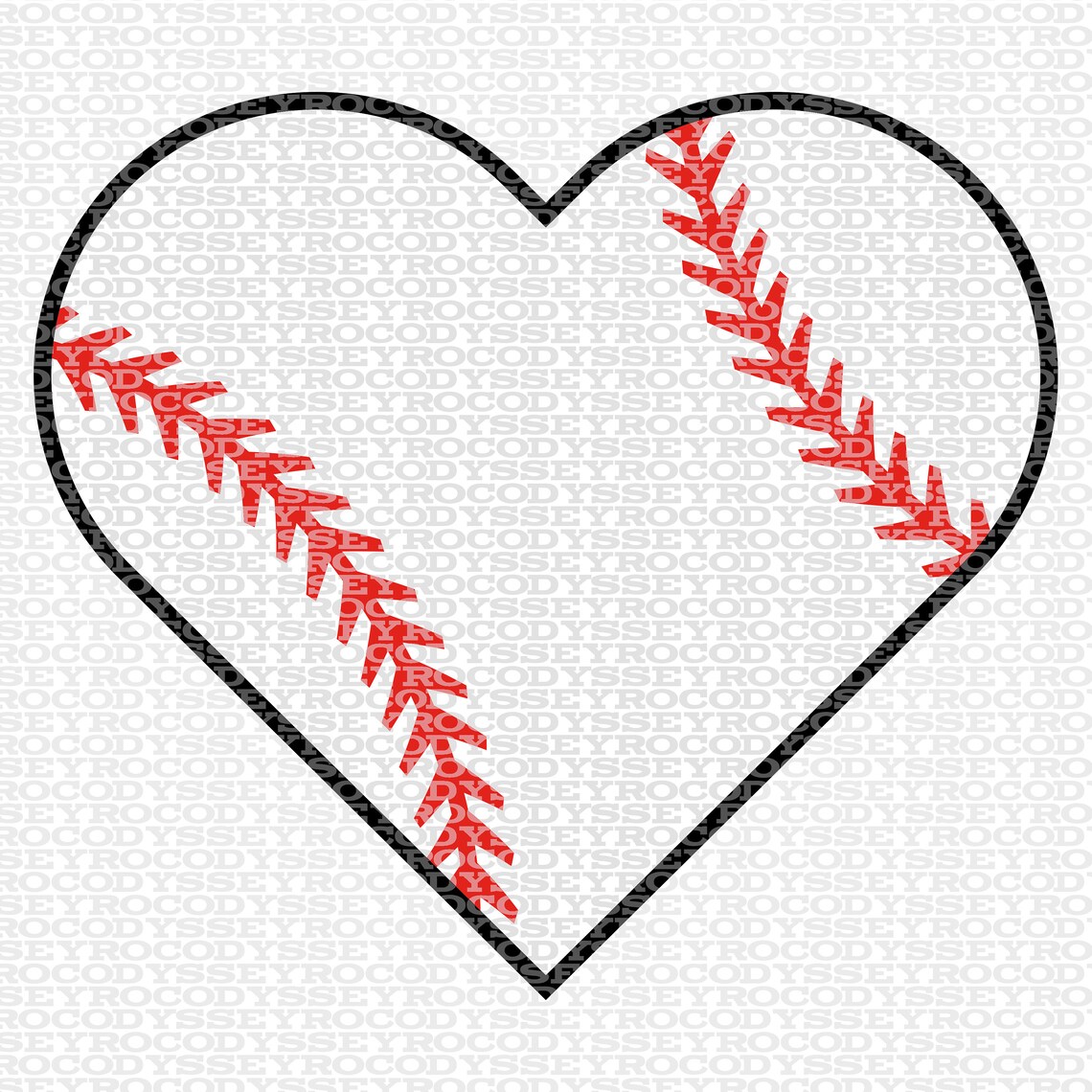Heart Shaped Baseball SVG File for Vinyl Cutters Iron On - Etsy