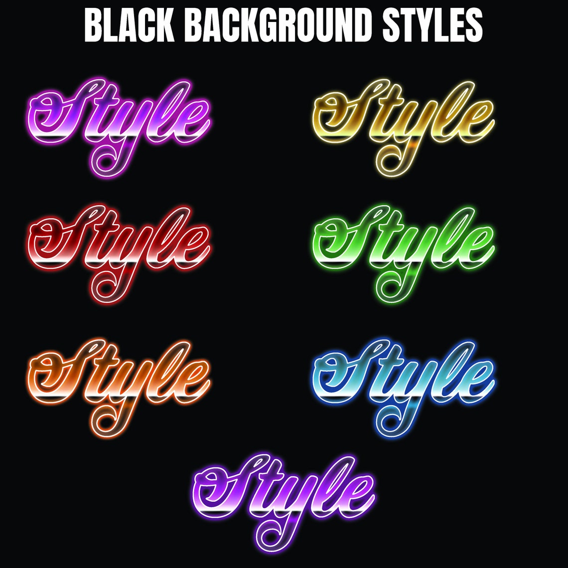 Photoshop Style Preset Kit for Tshirt Designers, Flavor Text, 33 Style ...