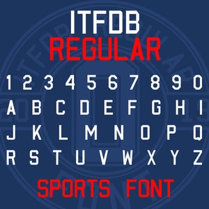 Sports Jersey Font ITFDB Regular TTF OTF Baseball - Etsy