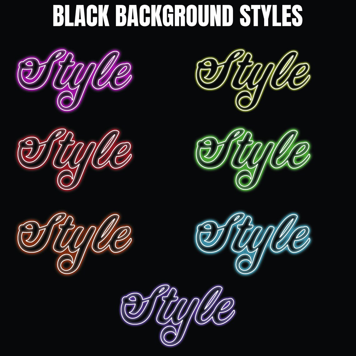 Photoshop Style Preset Kit for Tshirt Designers, Flavor Text, 33 Style ...