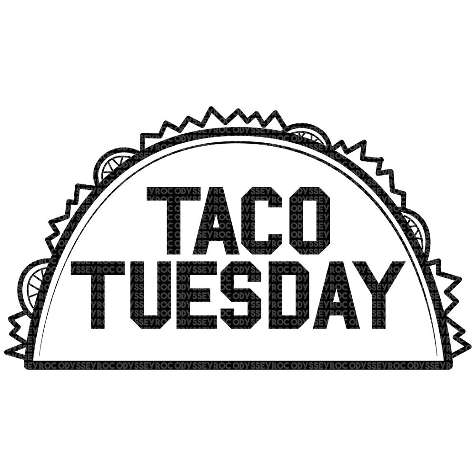 Taco Tuesday SVG File Wall Art Car Decal DIY DXF Print at - Etsy