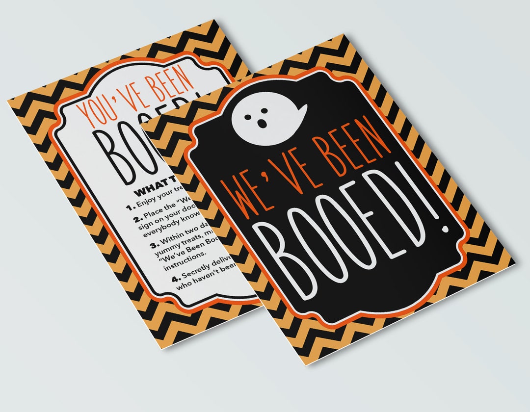 You've We've Been Booed Printable Cards, Halloween SVG DXF EPS Pdf Jpeg ...