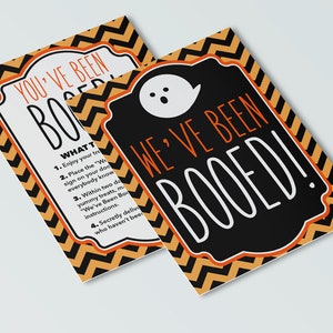 You've We've Been Booed Printable Cards, Halloween SVG DXF EPS Pdf Jpeg ...
