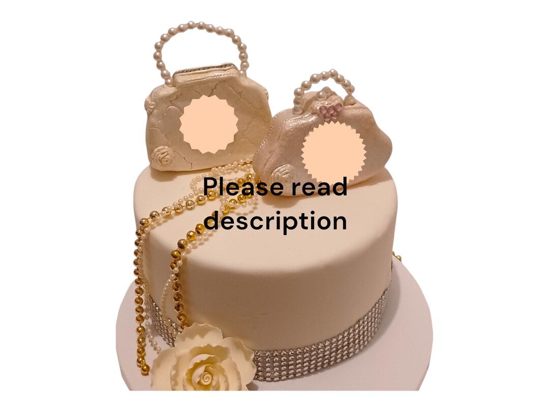 Glamorous Fondant Handbag Cake Topper With a Designer Logo Perfect for ...