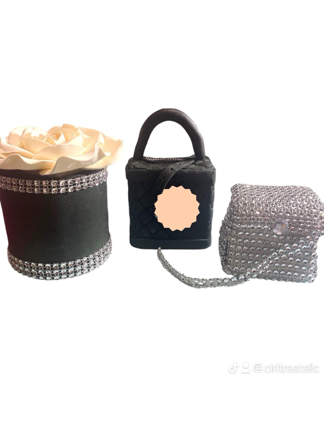 Fondant Handbag & Rose Cake Topper: Fashion Designer Decoration - Etsy