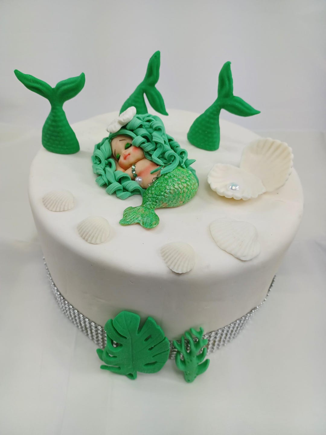 Whimsical Little Mermaid Fondant Cake Topper Creation With Beautiful ...