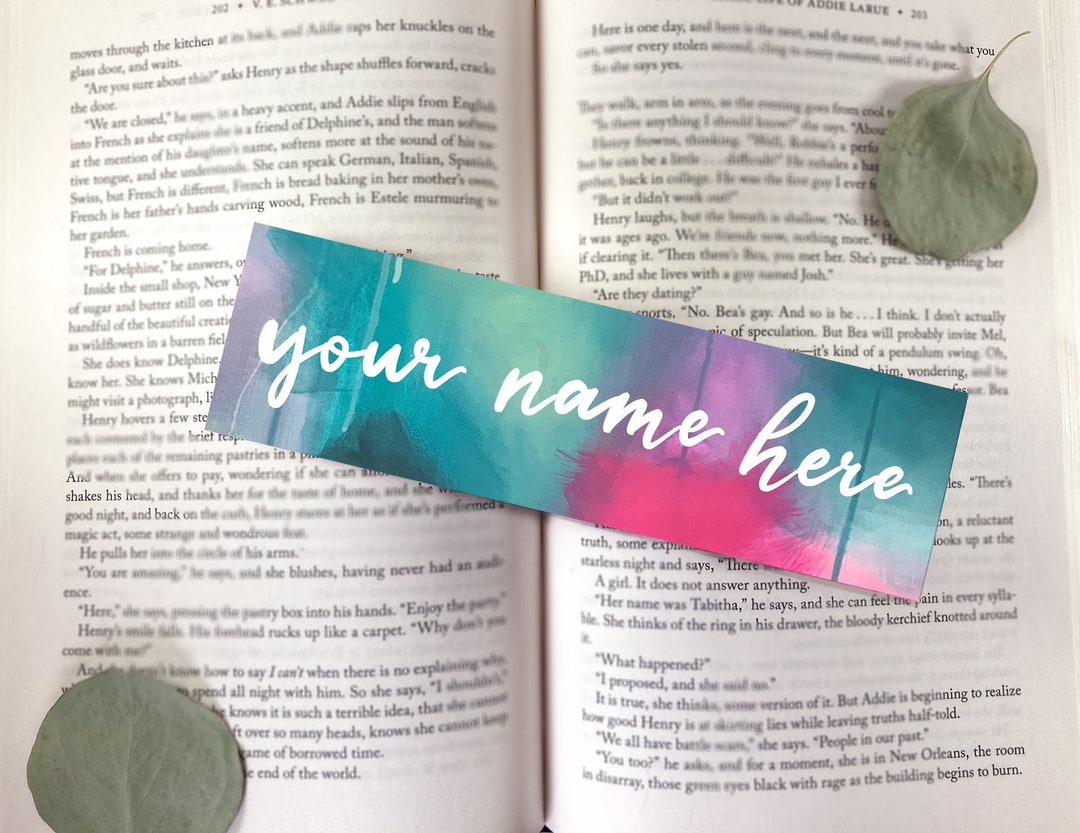 Personalized Name Bookmark 2 Designs Lettering Gift for - Etsy