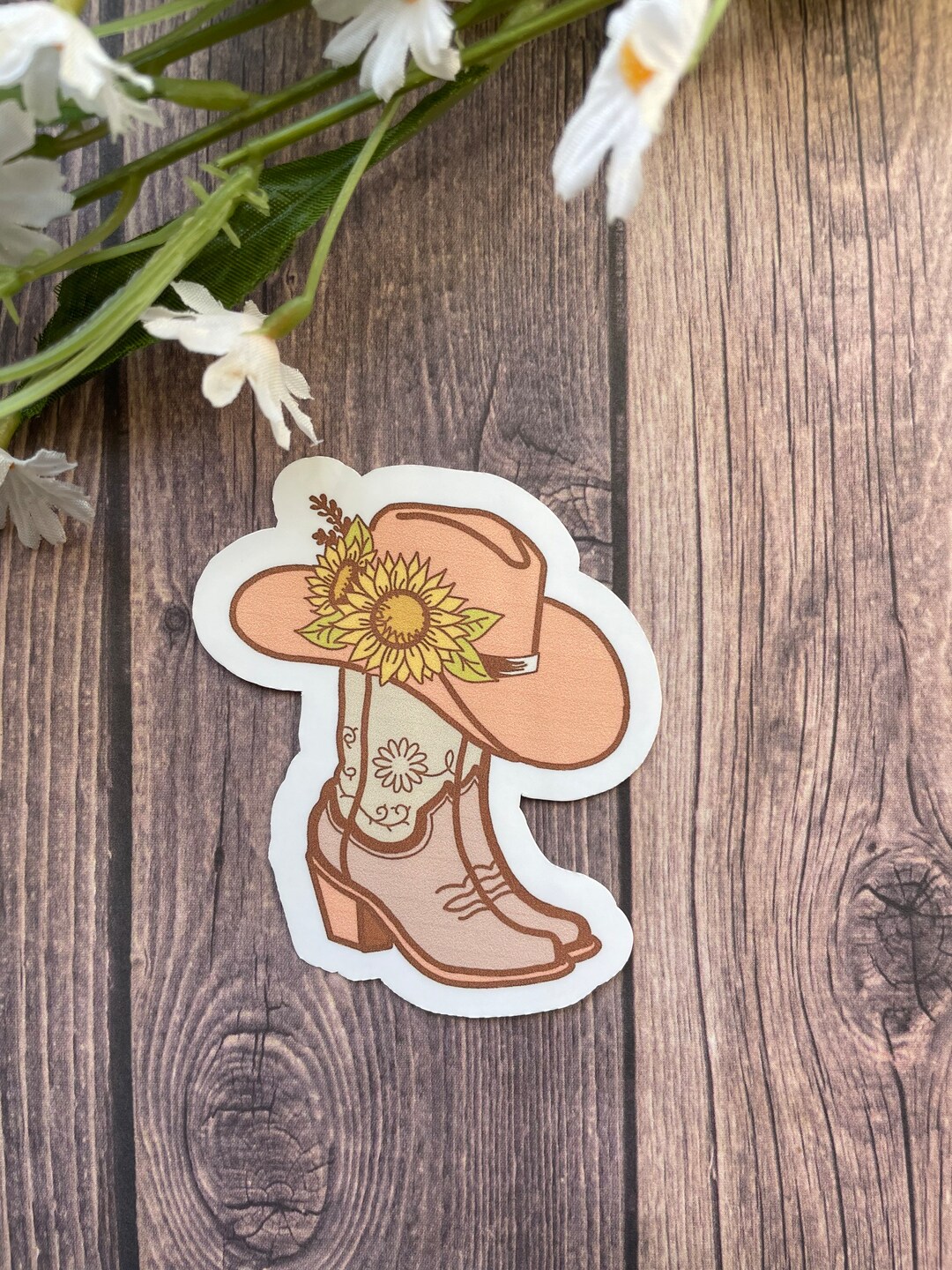 Cowboy Boots Waterproof Sticker - Etsy