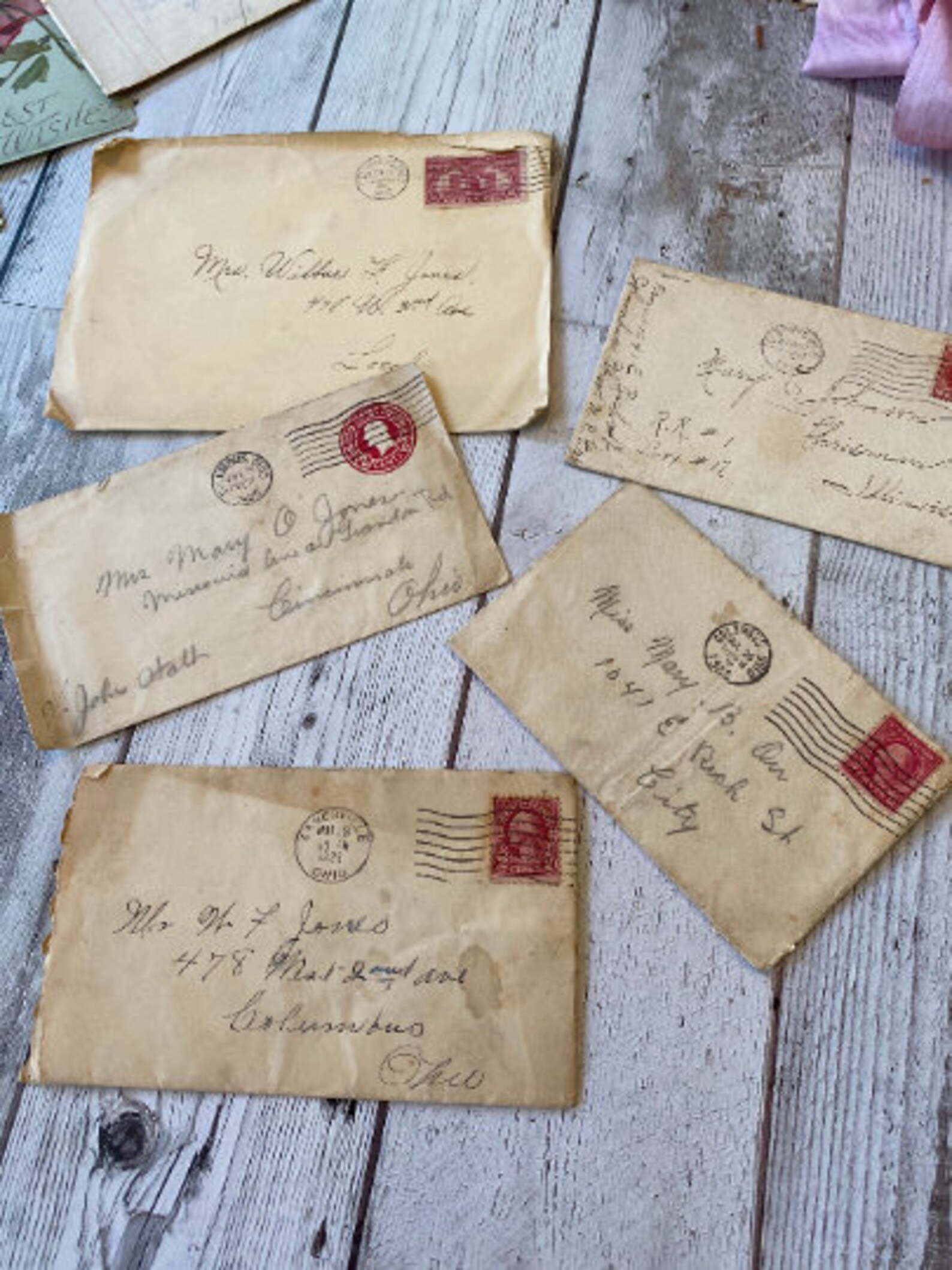Ephemera Bundle Antique and Vintage Ledger, Envelopes, Postcards ...