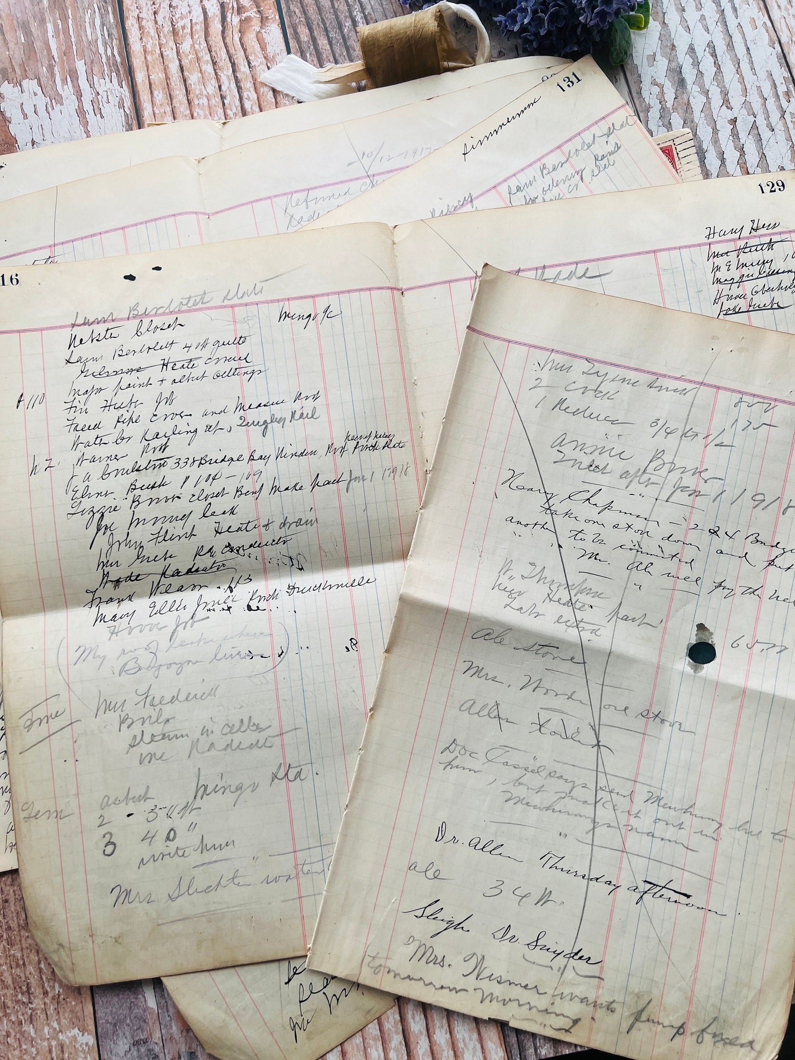 Ephemera Bundle Antique and Vintage Ledger, Envelopes, Postcards ...