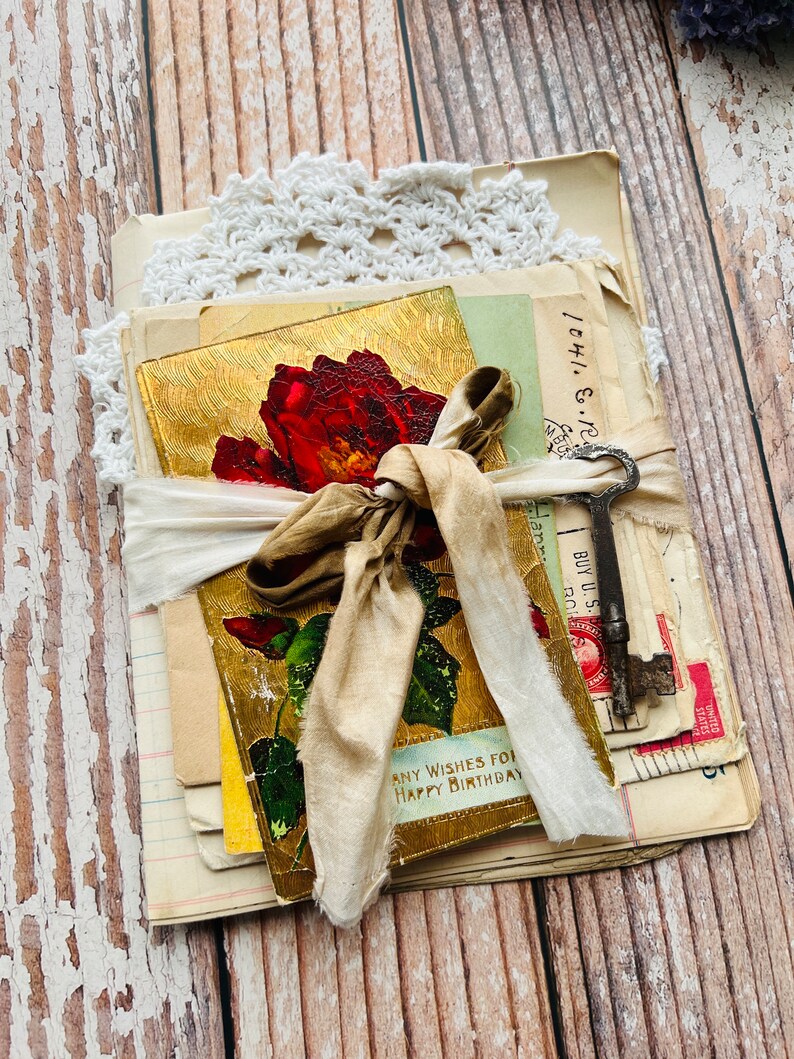Ephemera Bundle Antique and Vintage Ledger, Envelopes, Postcards ...