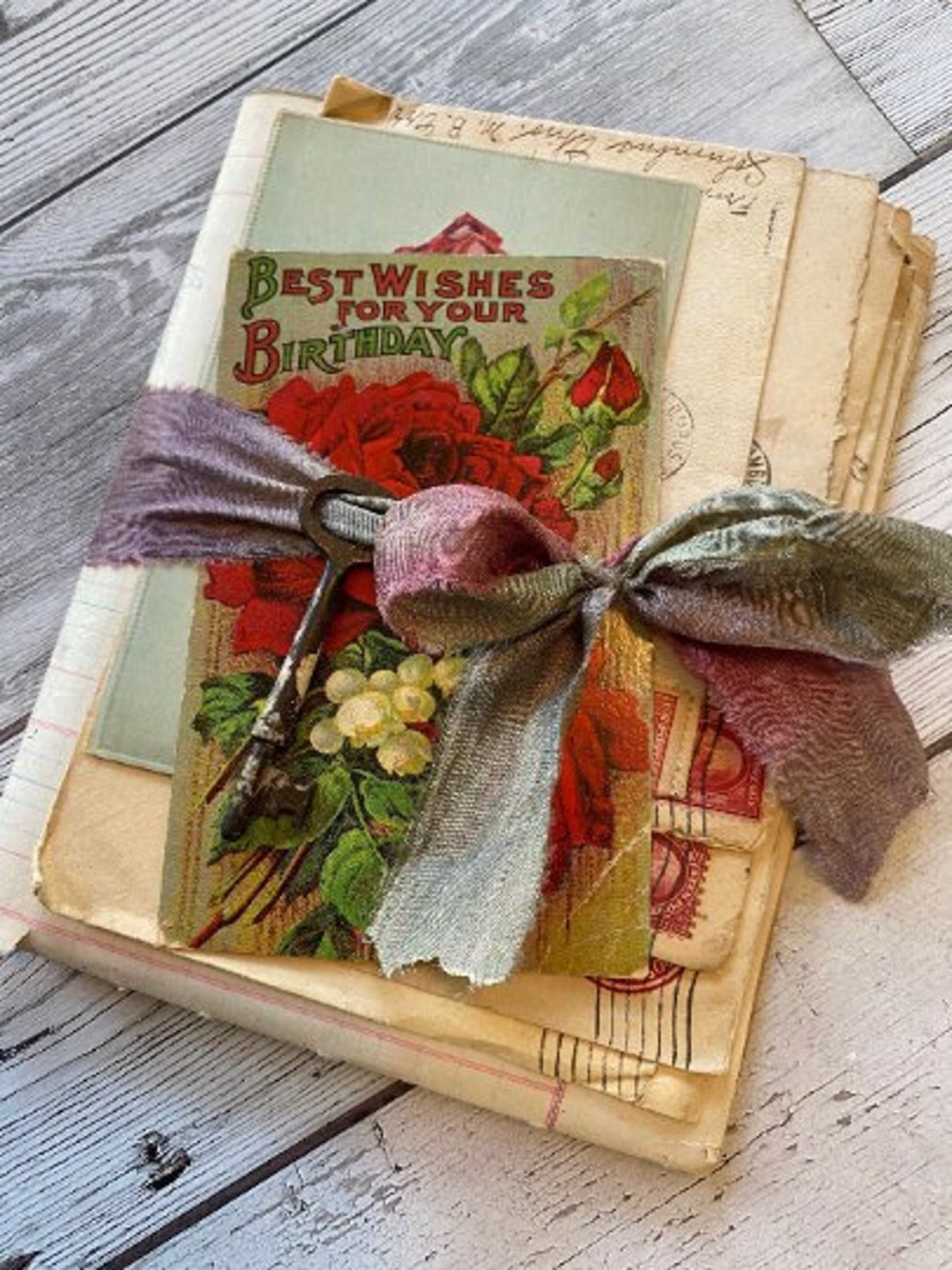 Ephemera Bundle Antique and Vintage Ledger, Envelopes, Postcards ...