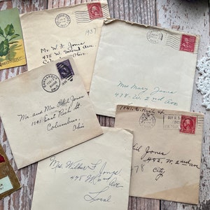 Ephemera Bundle Antique and Vintage Ledger, Envelopes, Postcards ...