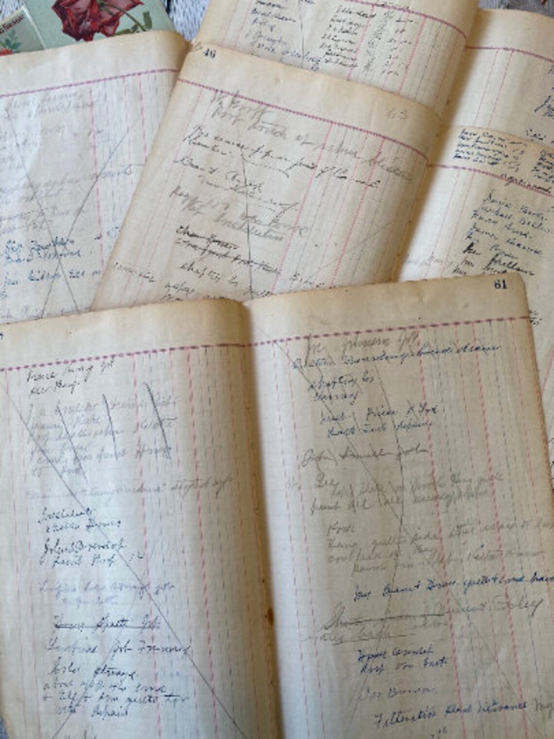 Ephemera Bundle Antique and Vintage Ledger, Envelopes, Postcards ...