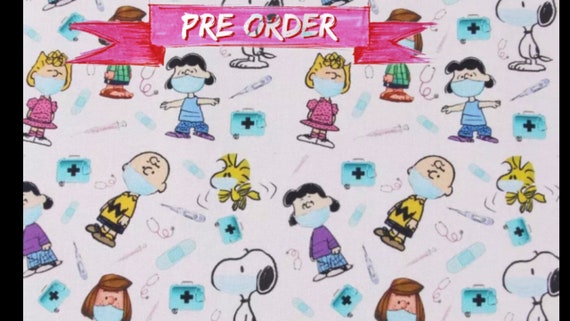 Pre-order Snoopy Medical Cotton Woven fabric by the yard | Etsy